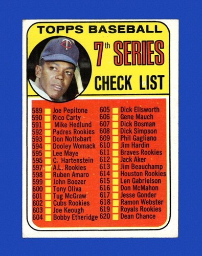 1969 Topps Set-Break #582 Checklist 7 VG-VGEX *GMCARDS* | eBay