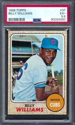 1968 Topps # 37 Billy Williams Cubs HOF EX + PSA 5.5 | eBay