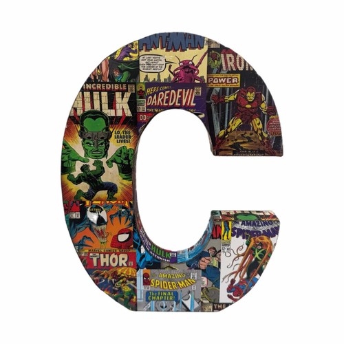 Vintage Marvel Comics Retro Superhero Wood Letter “C” Wall Décor Art ...