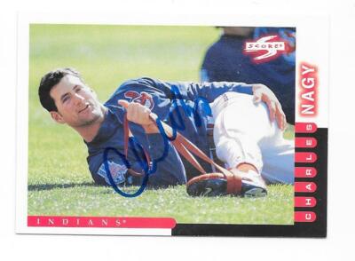 CHARLES NAGY 1998 SCORE AUTOGRAPHED SIGNED # 79 CLEVELAND INDIANS | eBay