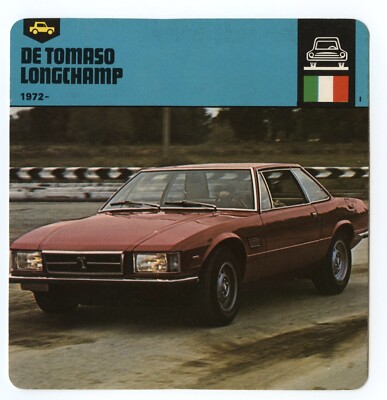 De Tamaso Longchamp - GT / Production Car Edito Service SA Auto Rally ...