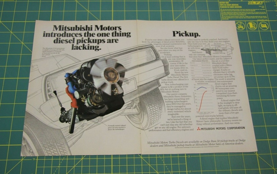 1983 Mitsubishi Pickup Truck Magazine Ad Mighty Max SP SPX 2.3 TC05 ...