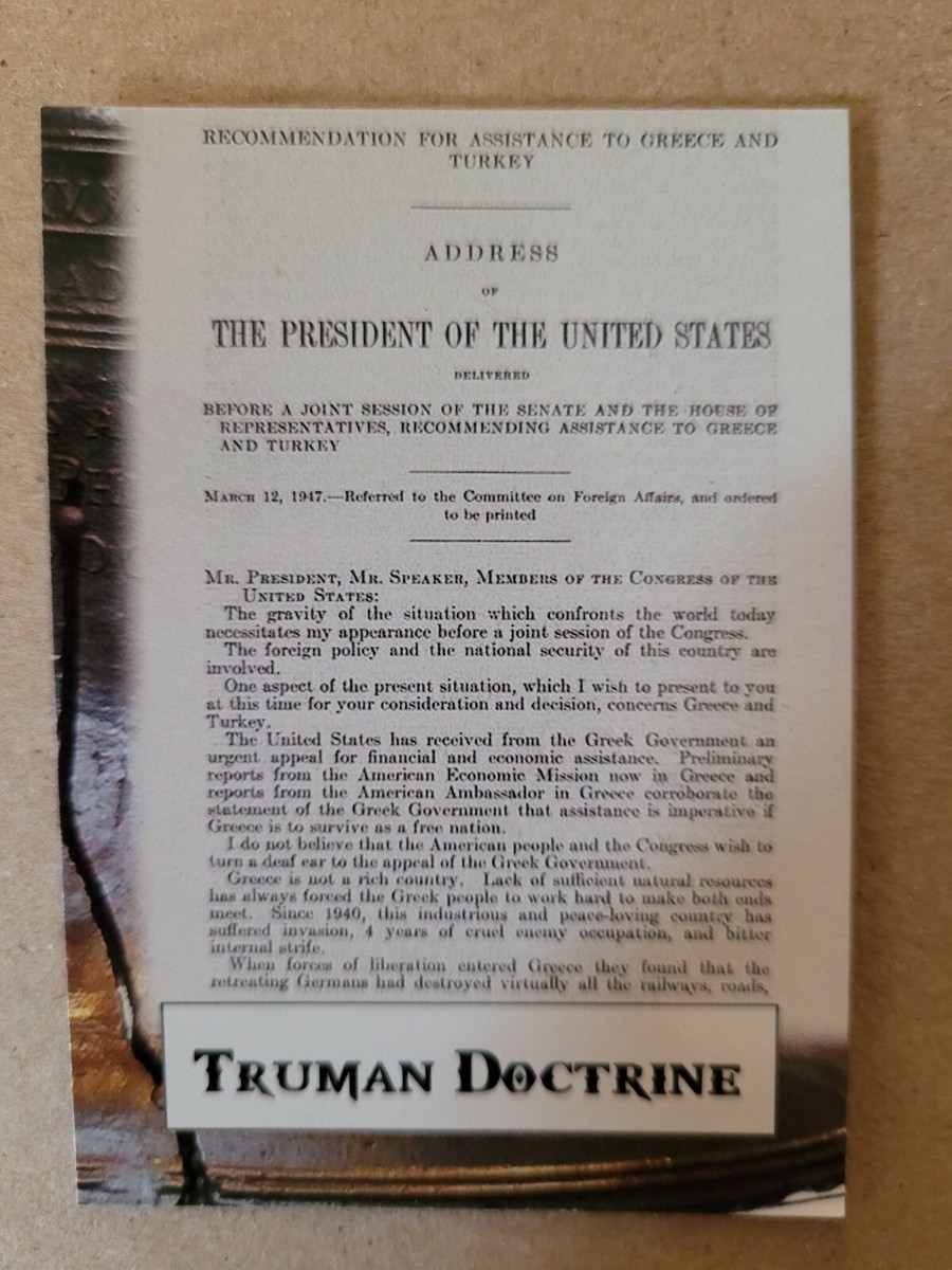 Truman Doctrine Document