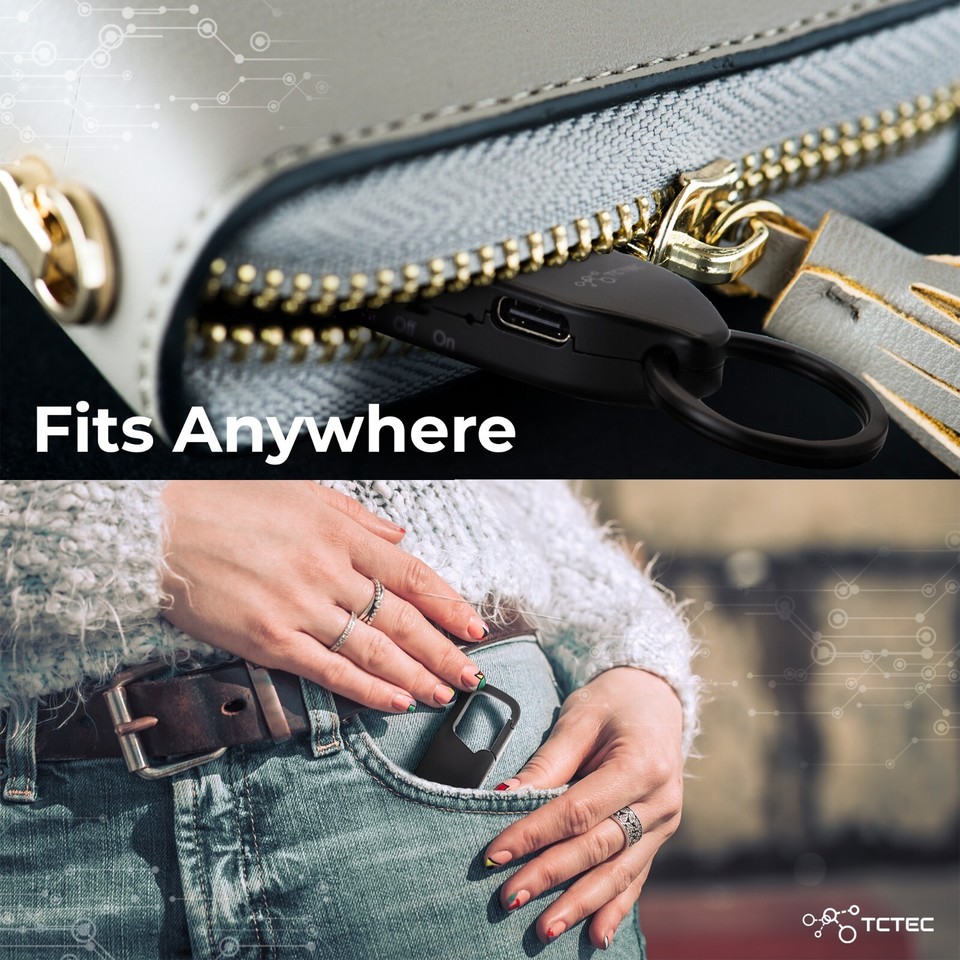 TCTEC 64GB Keychain Voice Recorder, Voice Activated Recorder, Noise ...