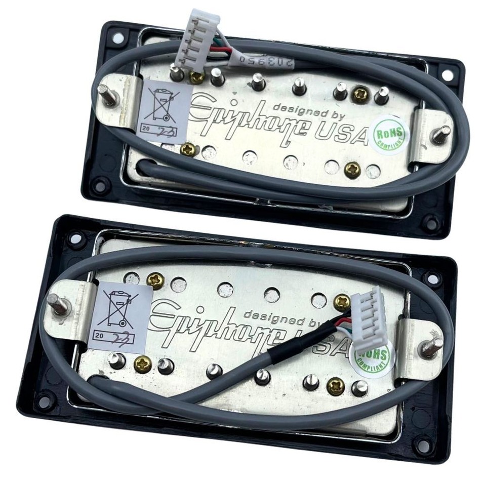 Epiphone ProBucker Humbucker Alnico 5 Gold Pickup Set for LP&SG 5 Wire ...