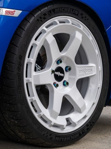19" Rotiform KB1 Wheels Gloss White Suit Subaru Honda Toyota- 19x8.5 5/ ...