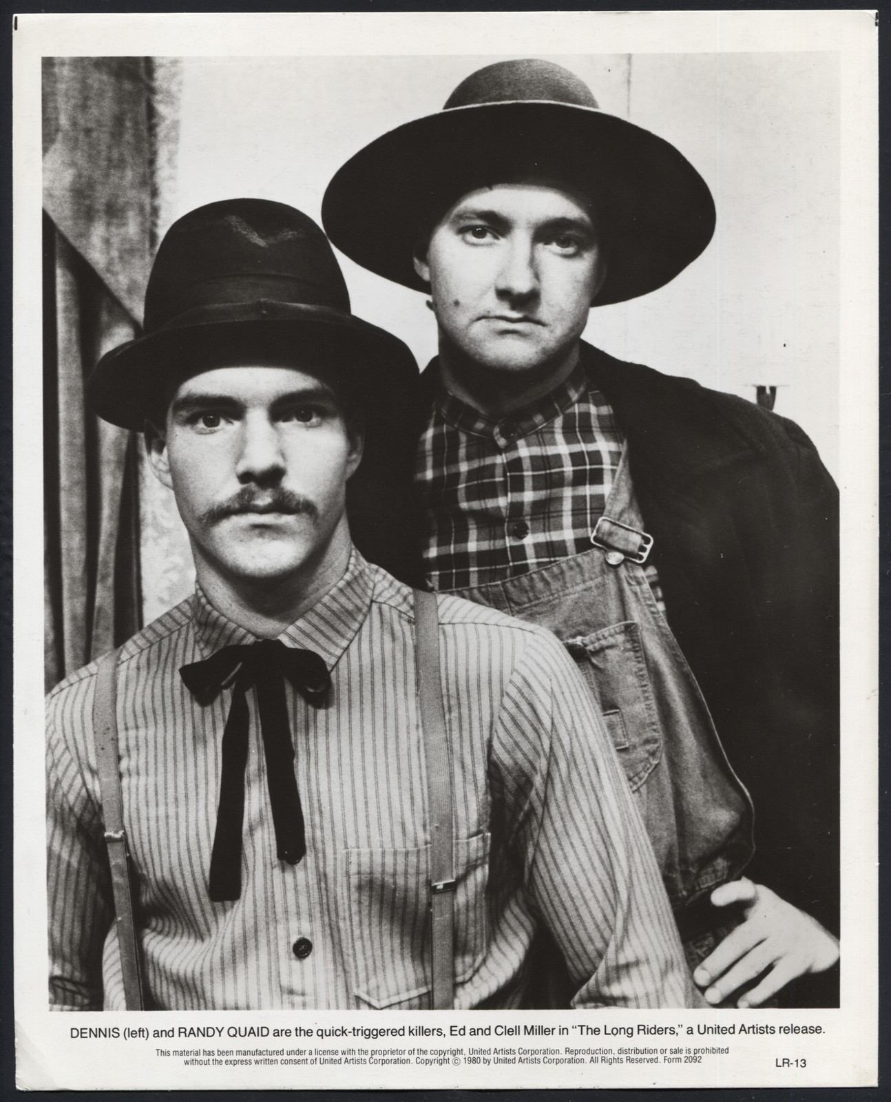 The Long Riders ’80 DENNIS QUAID RANDY QUAID WESTERN | eBay