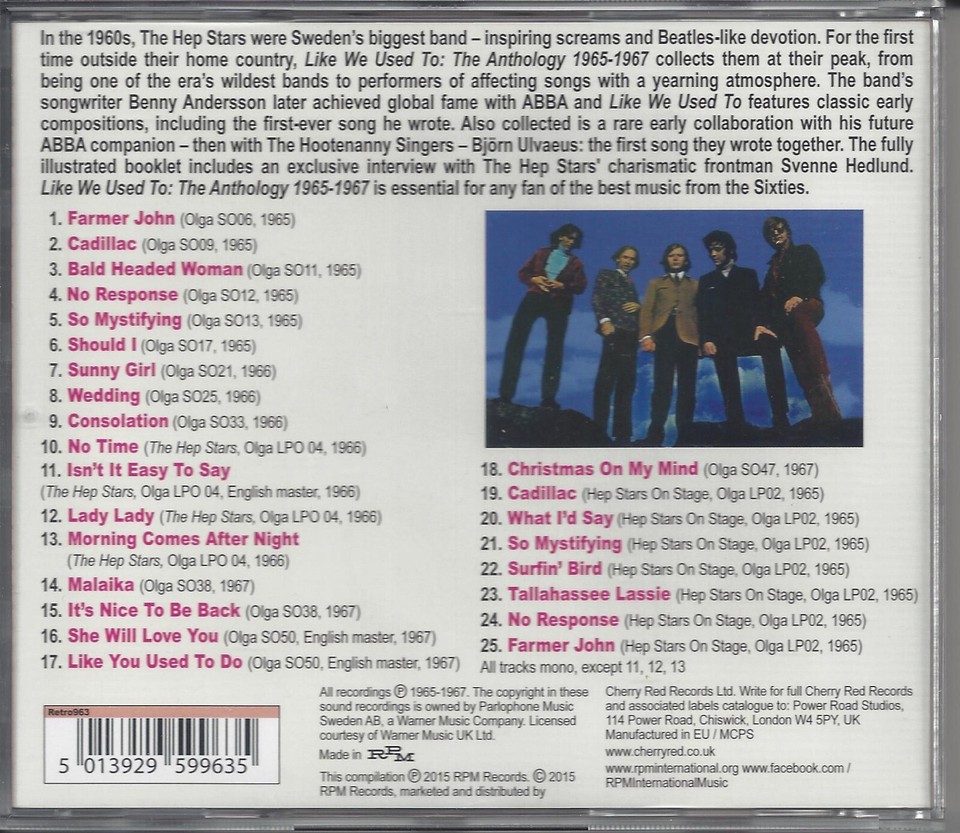 The Hep Stars – Like We Used To: The Anthology 1965-67 CD | eBay UK