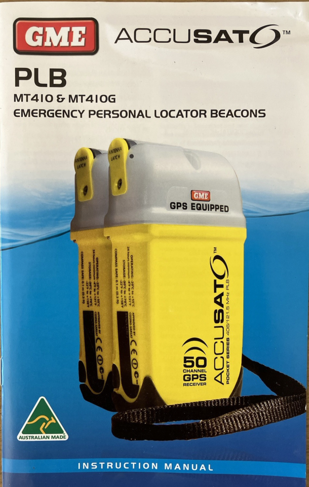 GME MT410G GPS PLB Locator Beacon 406Mhz Compact Lightweight High ...