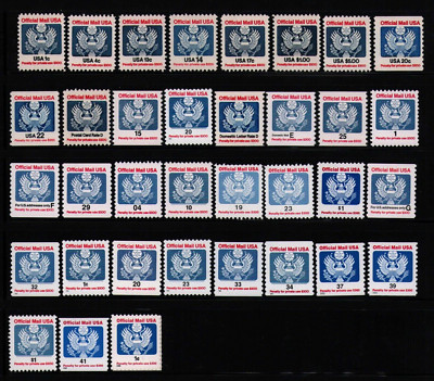 United States Modern Official Mail Complete Set of 35 - O127-O163, MNH ...