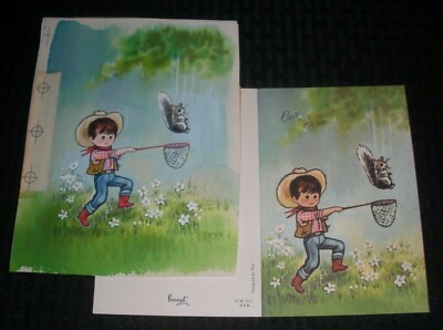 Joyeux Anniversaire Mignon Garçon Cowboy Attratif Écureuil 6x7.5 Voeux ...