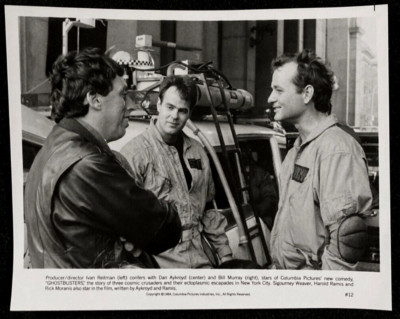 GHOSTBUSTERS Orig Movie Press Photo 1984 On Set Candid Dan Aykroyd Bill ...