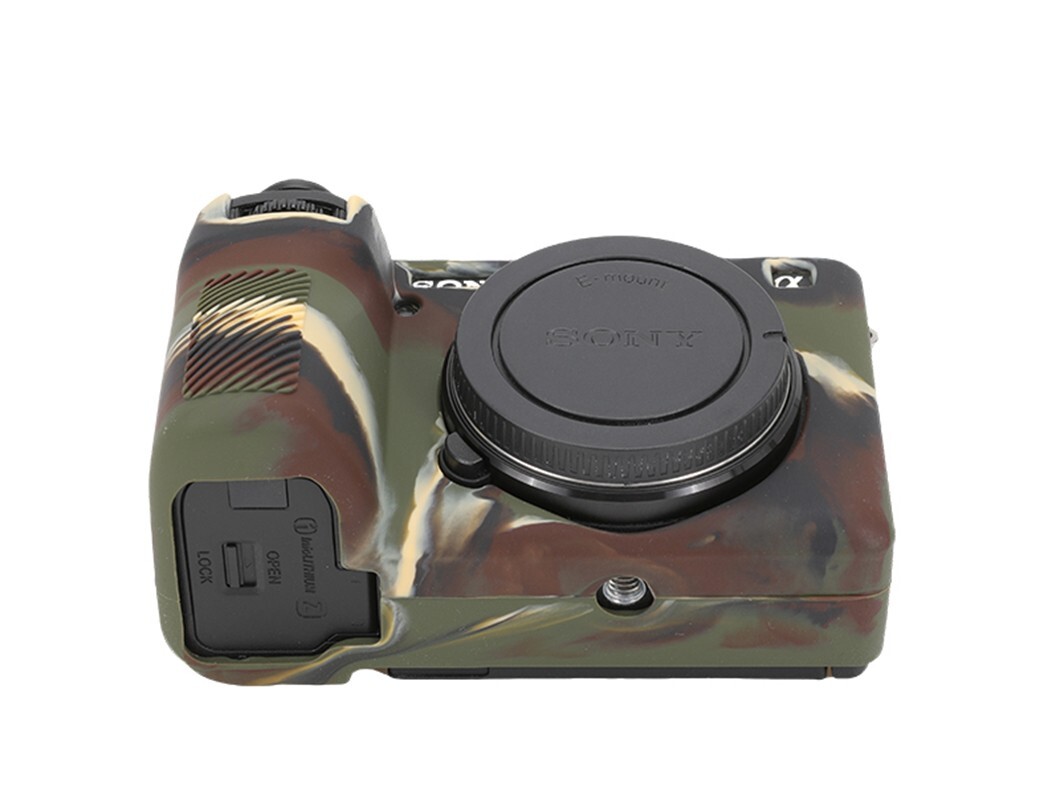 Soft Textured Silicone Skin Case for Sony Alpha A6700 Camo Green - UK ...