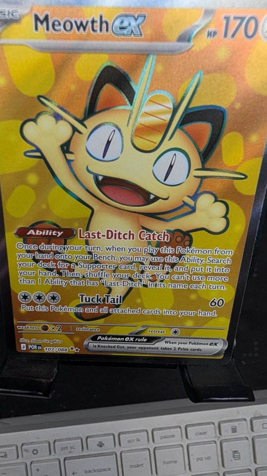 Meowth Ex Full Art 107/088 - Pokémon TCG Perfect Order | eBay