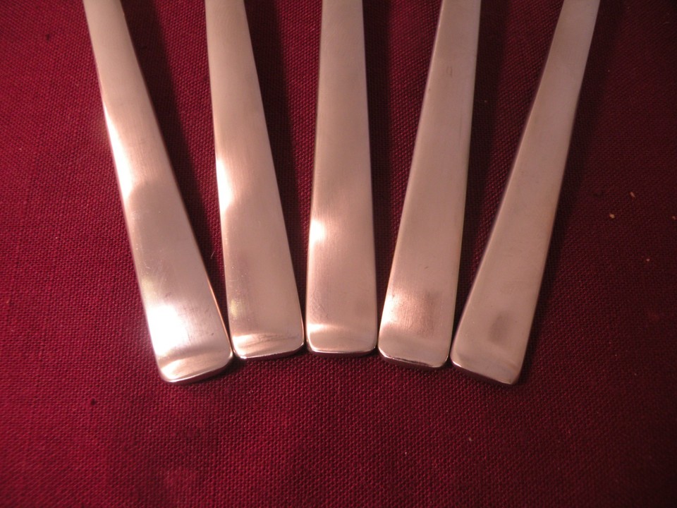 Set Of 5 Teaspoons Robert Welch Foster Satin Stainless 18/10 Flatware 6 ...