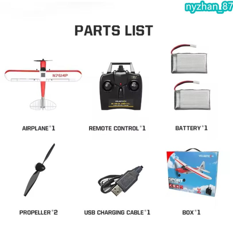USA Volantex Sport Cub RC Airplane 2.4G 4CH Remote 6Axis Gyro Stunt EPP ...
