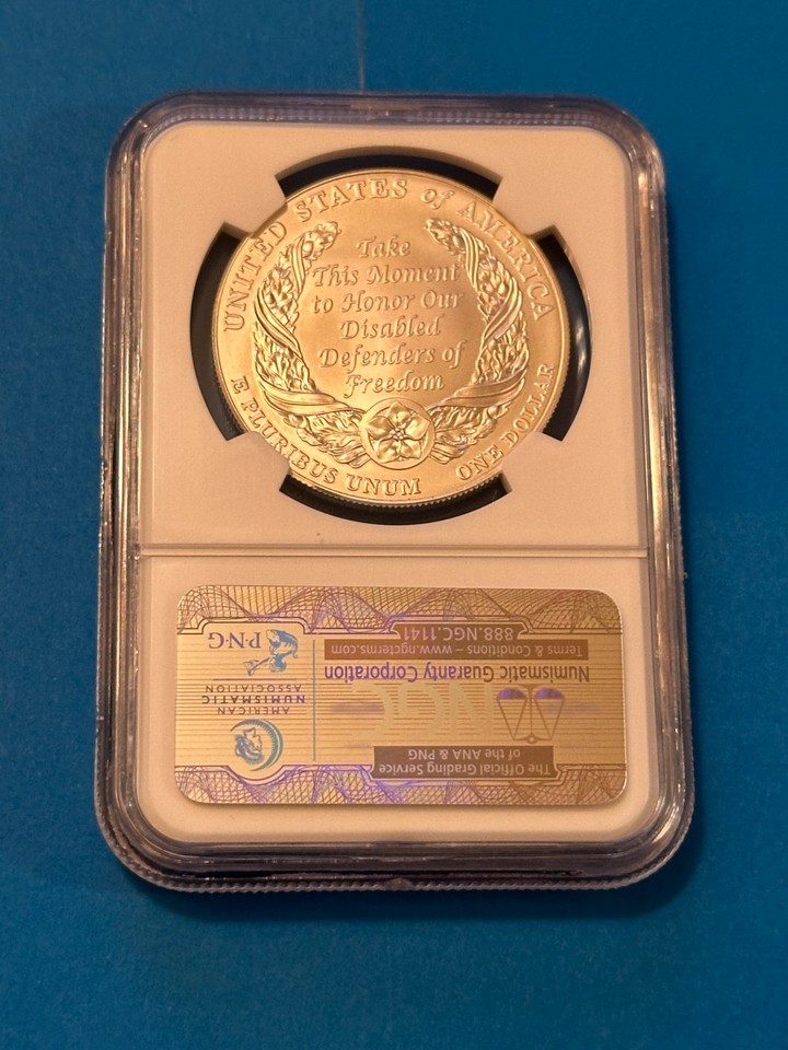 2010 W AMERICAN VETERANS DISABLED FOR LIFE COMMEMORATIVE SILVER DOLLAR ...