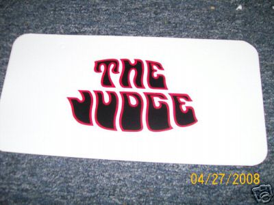 1969 1970 1971 Pontiac GTO Judge License Plate RED/BK/W | eBay