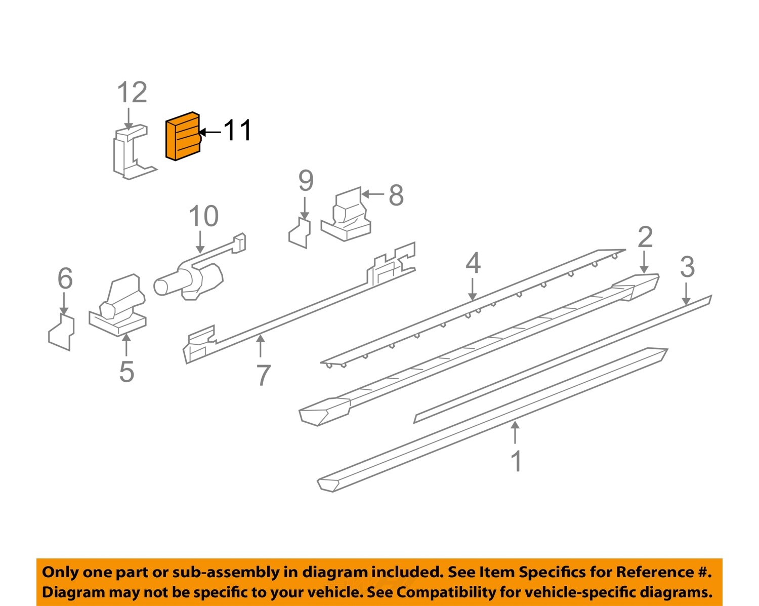 GM OEM 01-14 Aurora Pillars, Rocker Floor Running Board-Control Module ...