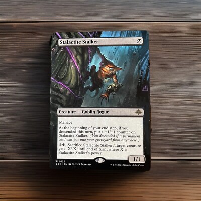 Mtg Stalactite Stalker Hand Painted Alter Extended Art Black Bomb Rare ...