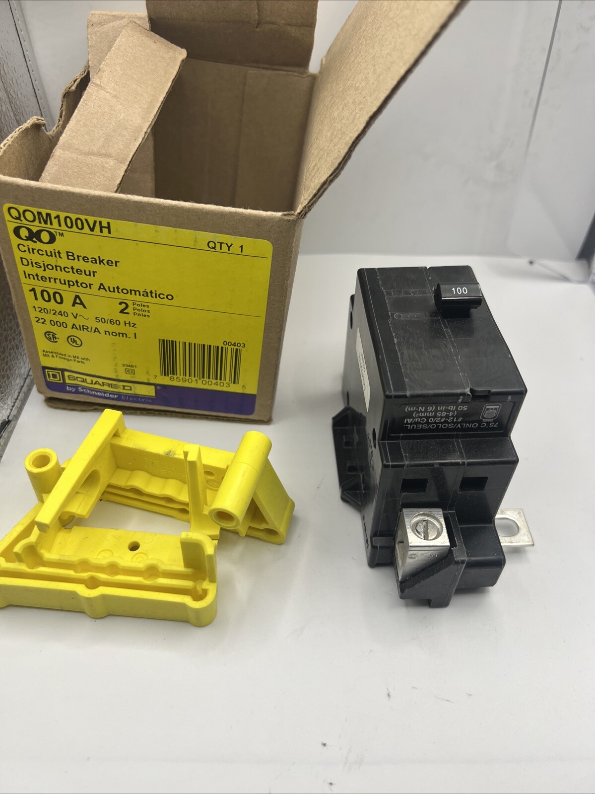 Square D QOM100VH 100-Amp 2-Pole QO Main Circuit Breaker 100A 2P 120 ...