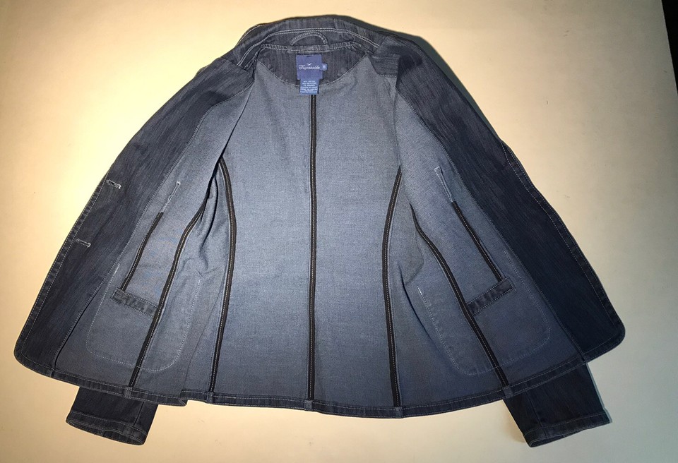 Faconnable Womens Blue denim Jacket Sz XS pre-owned | eBay