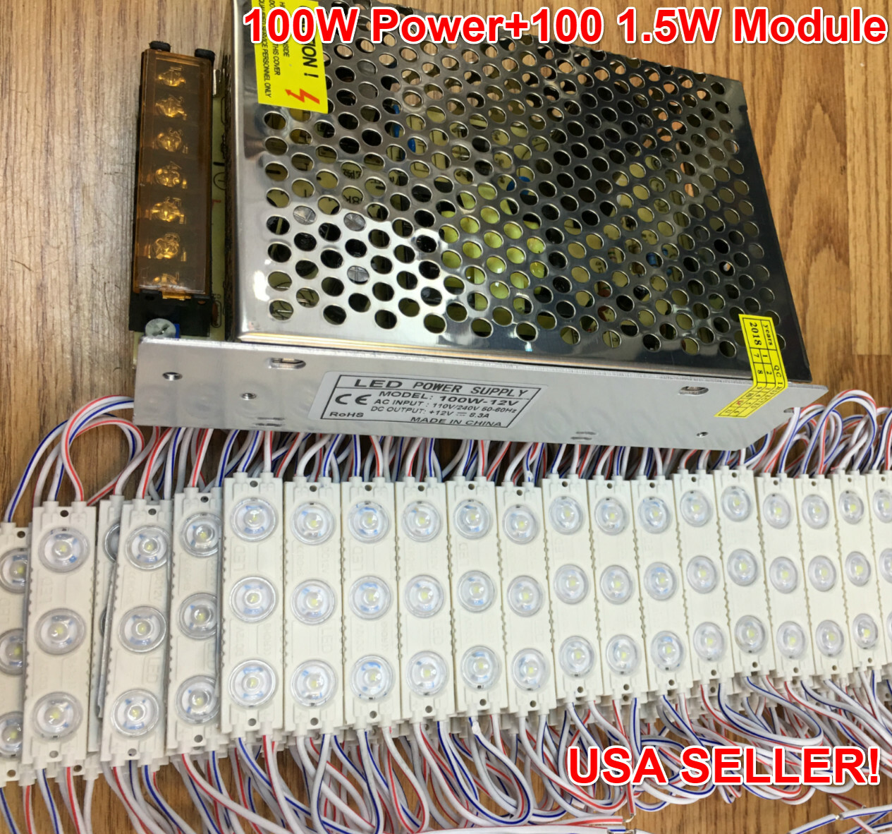100pcs 1.5W LED Module+72W/100W Power Supply For STORE FRONT Light ...