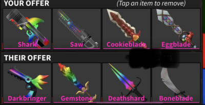 Mm2 SET BUNDLE CHROMA DARKBRINGER CHROMA GEMSTONE ALL IN THE PICTURE 🌙 ...