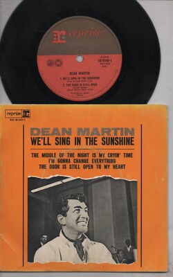 DEAN MARTIN Rare 60's Aust Only 7" OOP Mono P/C EP "We'll Sing In The ...