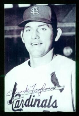 #1343, 4" x 6" Photo Card, Signed-Autographed, Chuck Taylor, Cardinals ...