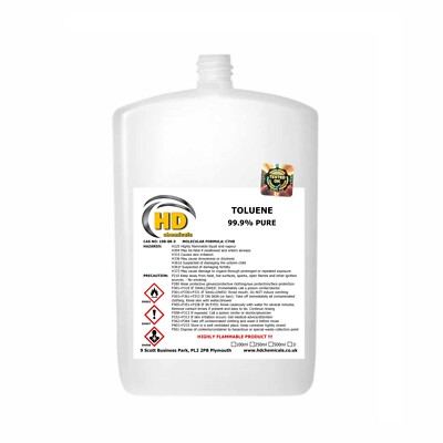 Toluene Toluol 99.9% Pure High quality Lab Grade in sizes 100ml - 10ltr ...
