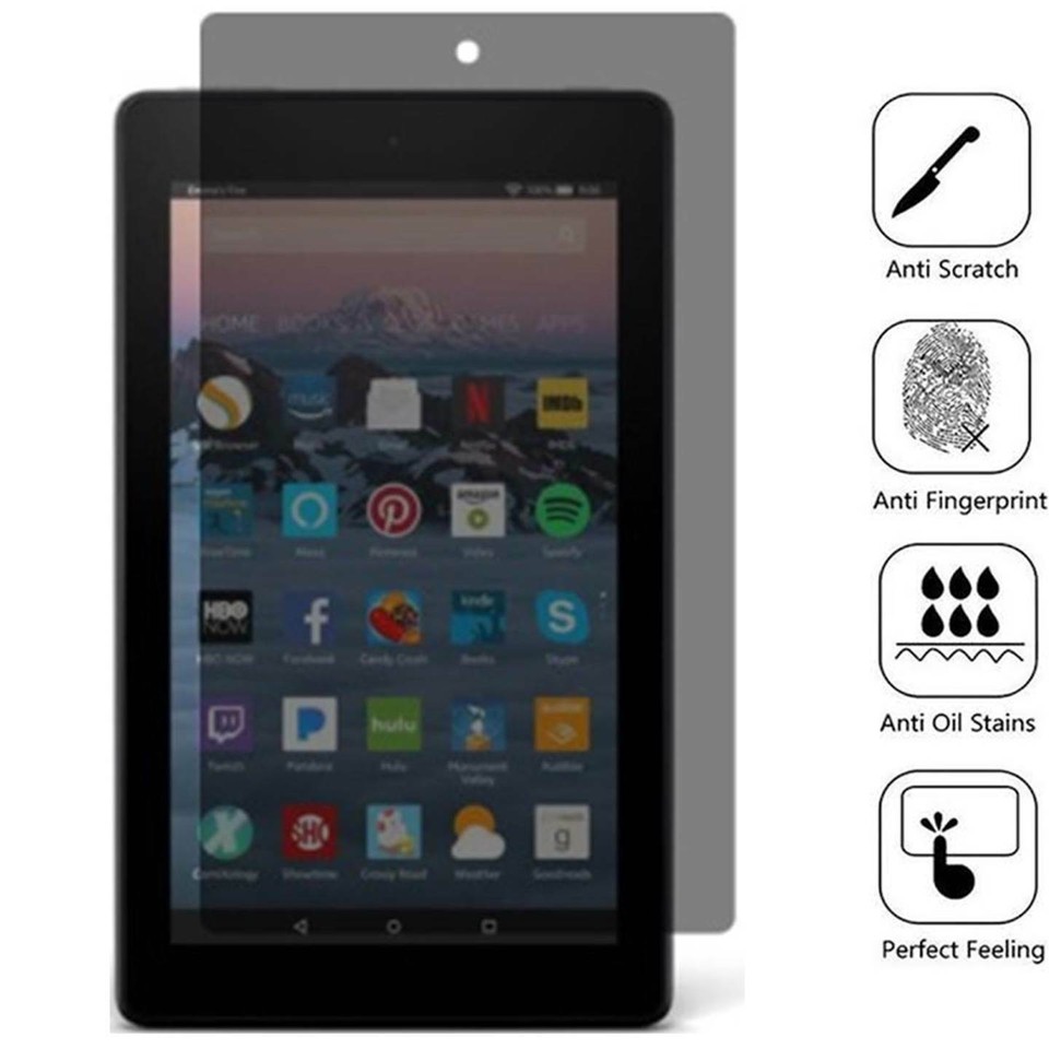 BISEN Privacy Anti-Spy Screen Protector For Amazon Fire 7 (7th Gen ...