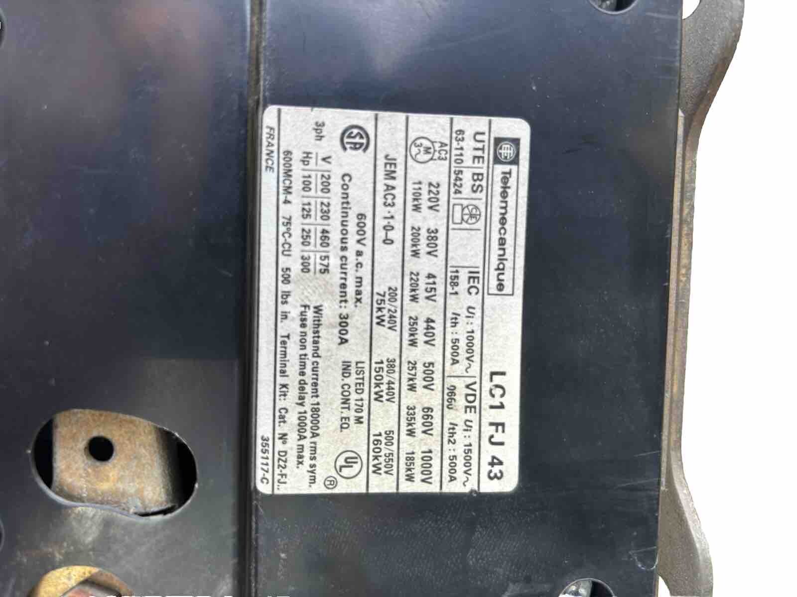 Telemecanique LC1FJ43 Contactor LC1 FJ 43 | eBay