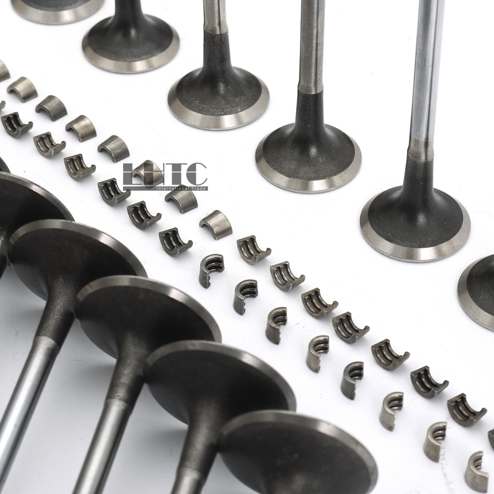16x Intake Exhaust Valves & Cotters Keepers Set For VW Tiguan GLI AUDI ...