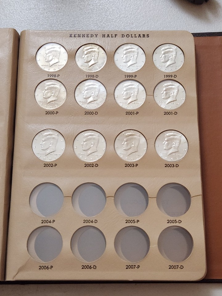 1964-2003 JFK Kennedy Half Dollars Partial Set of 72 AU/BU Coins DANSCO ...