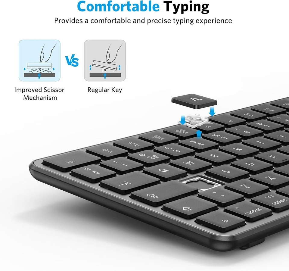 OMOTON Wireless Bluetooth Keyboard for Mac (MacBook/MacBook Air/MacBook ...