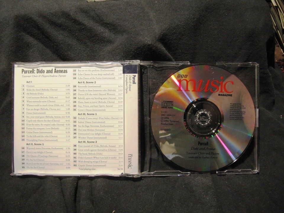 BBC MUSIC Purcell DIDO & AENEAS Andrew Parrott Taverner Choir Emily van ...