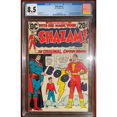 Shazam #1 Comic Book CGC Graded 8.5 DC Comics 1973 1st Appearance Key ...