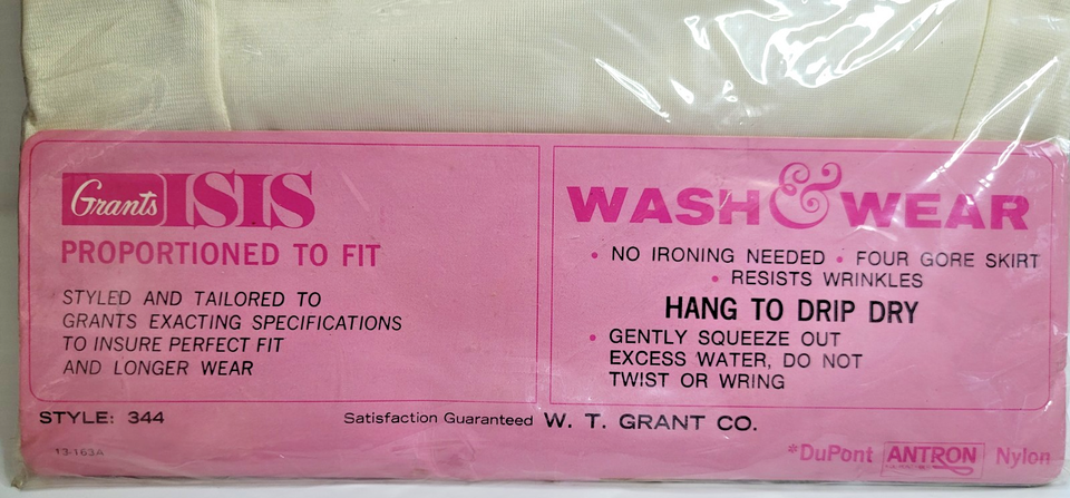 vintage New in pack Grants ISIS proportioned slip style 344 w/shdw ...