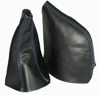 Vinyl w/Blue Stitch Manual Shift & EBrake Boot SET Fits 86-92 Toyota ...