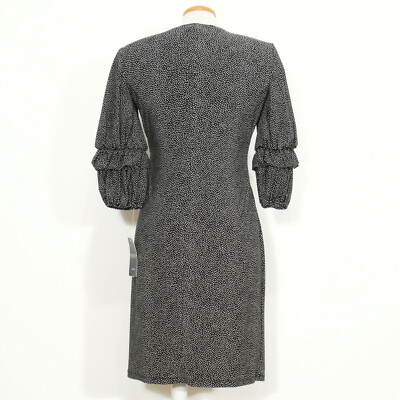 RALPH LAUREN Black Cream Stretch Jersey Polka Dot Slim Fit