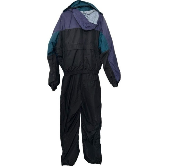 Vintage Columbia Snow Suit Mens Large Tall Black One Piece Full Body ...