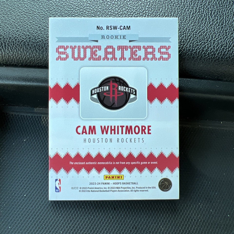2023-24 Panini Hoops Cam Whitmore Rookie Sweaters #RSW-CAM Patch ...