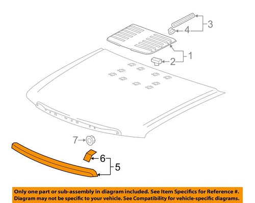 GM OEM 11-14 Sierra 2500 HD Hood Exterior Trim-Front Molding 20963701 ...