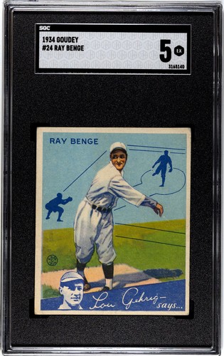 1934 Goudey Ray Benge #24 SGC 5 Brooklyn Dodgers!!!!! | eBay