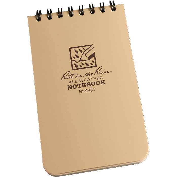 Rite In The Rain 3"x 5" Waterproof Tactical Pocket Notepad DESERT TAN ...