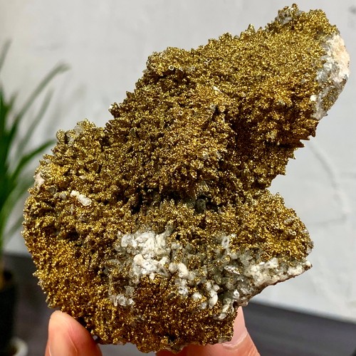 350G Natural Colored pyrite+calcite, crytal symbiotic mineral specimen ...