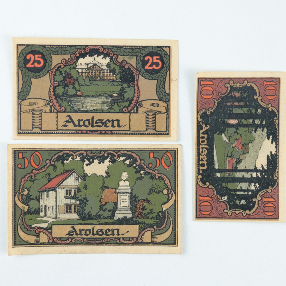 1920s German Notgeld Banknotes x 13 – Emergency Currency Set – Regional ...