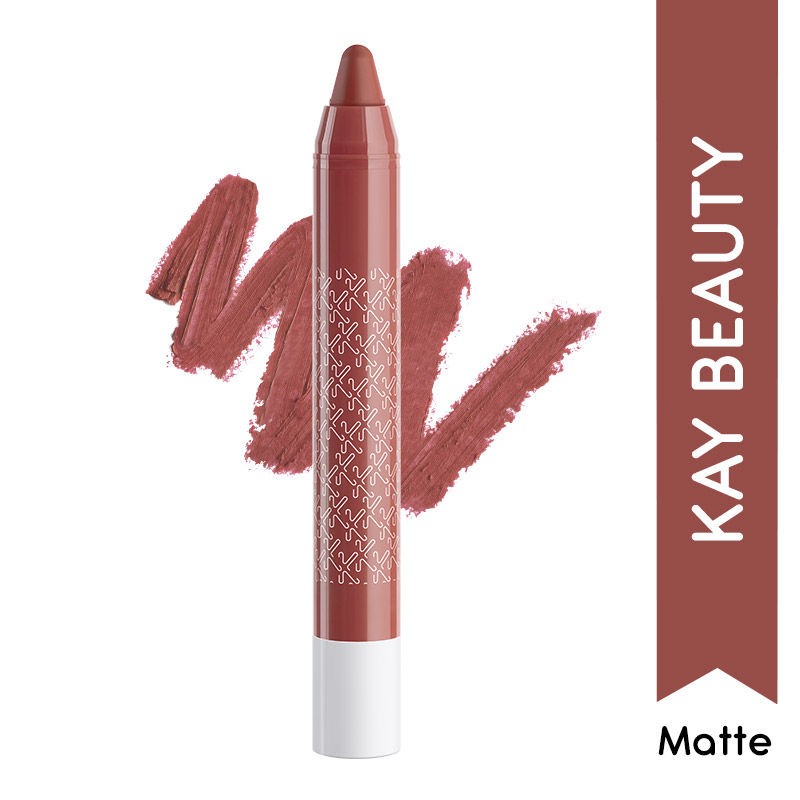 Kay Beauty Matteinee Matte Lip Crayon Lipstick, Gossip Shade For Makeup ...
