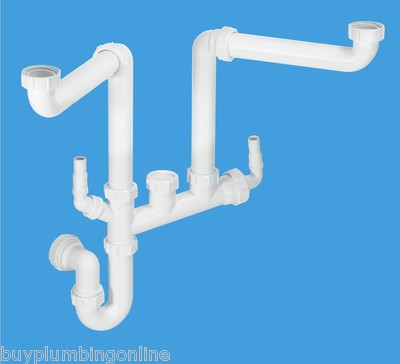 McAlpine 1.5" Kitchen sink Double Bowl waste Kit SSK2 5039321551002 | eBay